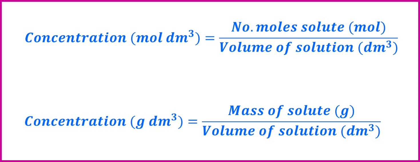 Calculating the concentration of standard solutions – Chemistry ...